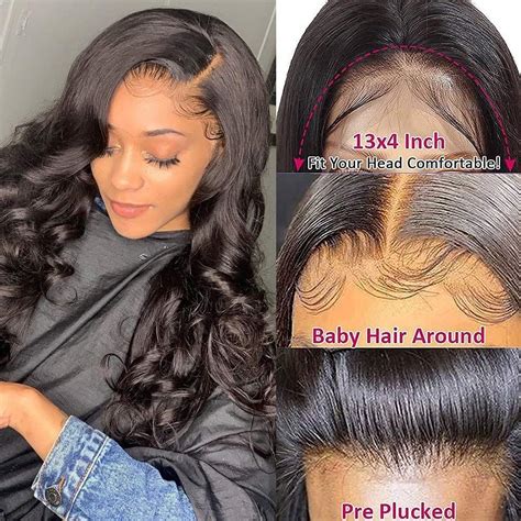 20 Inch Body Wave Lace Front Wig 150 Density Brazilian Virgin Human