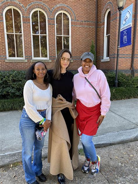 Angelina Jolie And Daughter Zahara Posed For A Photo With Coco Michelle