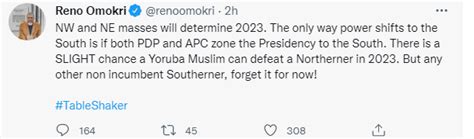 Reno Omokri Reveals Those Thatll Determine 2023 Presidency