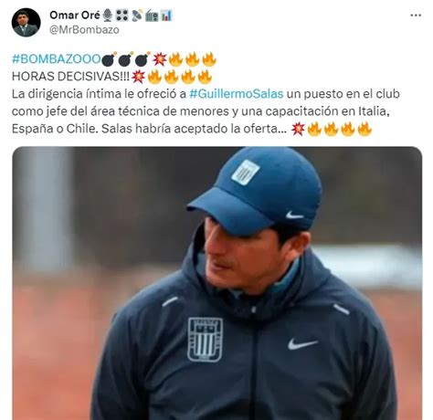 Chicho Salas Continuaría En Alianza Lima A Pesar De Todo Bolavip