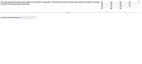 Solved 1find The Five Number Summary 2construct A