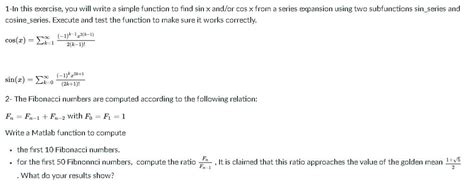 Solved 1 In This Exercise You Will Write A Simple Function Chegg Com