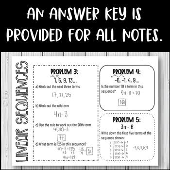 Linear Sequences Finding Nth Term Digital PDF Notes By Smart Pug Teaching