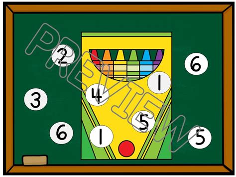 Back To School Math Game Roll And Cover Math Game For Preschool Prek