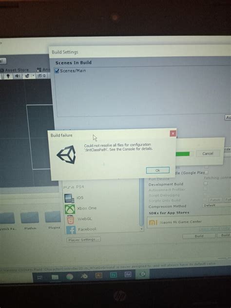 could not resovle all files for configuration lintclasspath unity