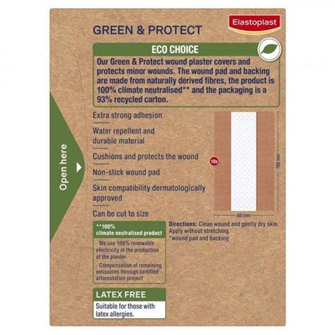 Elastoplast Green And Protect Dressing Strip 60mm X 1m Winc