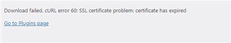 解决 wordpress cURL error 60: SSL certificate problem: certificate has ...