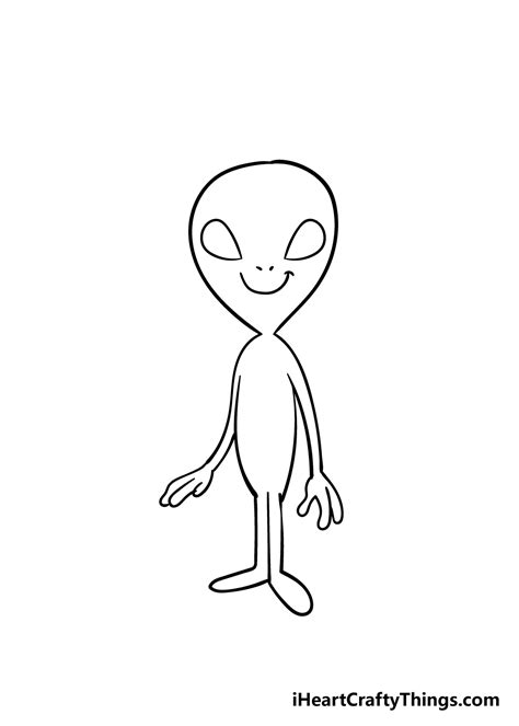 Alien Drawing How To Draw An Alien Step By Step