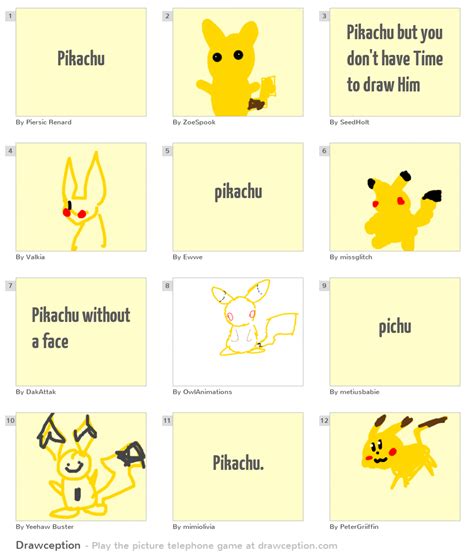 Pikachu Drawception Pikachu Drawception