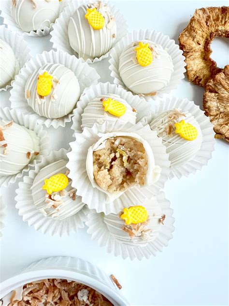 Piña Colada Cake Balls Cookies And Calligraphy