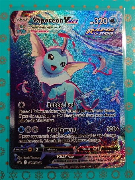 【目立った傷や汚れなし】ポケカ 英語版 正規品 シャワーズvmax Sa ポケモンカード 海外版 Swsh182 Vaporeon プロモ 夏