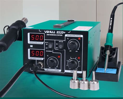 Ketoner Yihua 852d Plus 2 ใน 1 เครื่องเป่าลมร้อน สถานีเชื่อมปืนลมร้อน