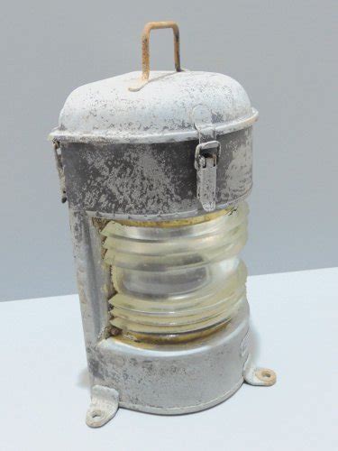 ANCIEN FANAL DE BATEAU LANTERNE DE MER PHARE MARITIME jus de grange déco D