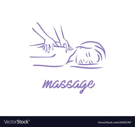 Concept Of Massage Body Relax Royalty Free Vector Image