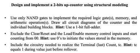 Solved Design And Implement A 2 Bits Up Counter Using