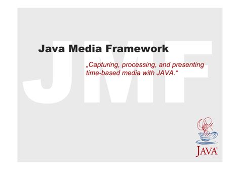 Java Media Framework