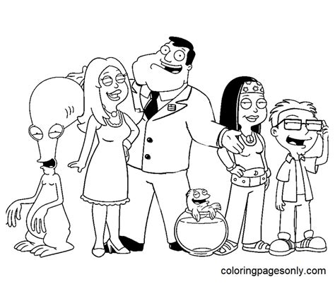 American Dad Coloring Pages Printable For Free Download