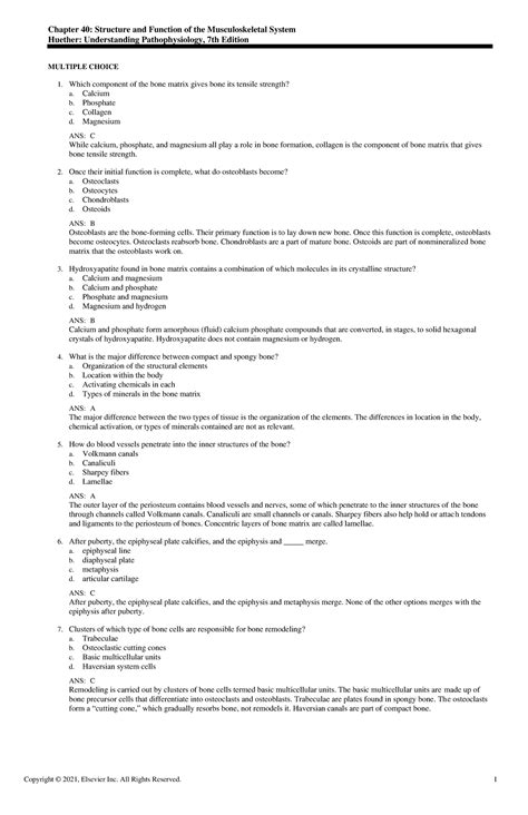 Exam View Chapter 40 Practice Questions Chapter 40 Structure And