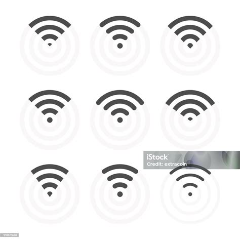 無線標誌設置 Wifi 圖示向量圖形及更多一組物體圖片 一組物體 互聯網 住宅區 Istock