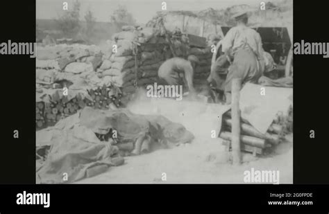 Bomb Exploding On Battlefield During World War I 1918 Stock Video