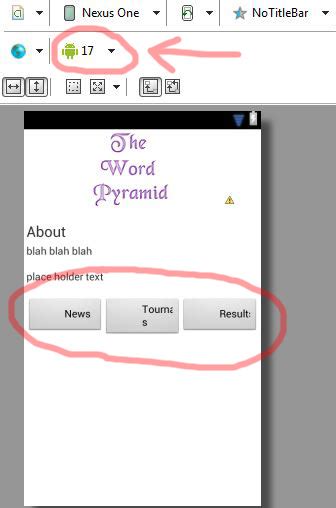 Eclipse Android Button Text Not Centered When Using Api 17 For
