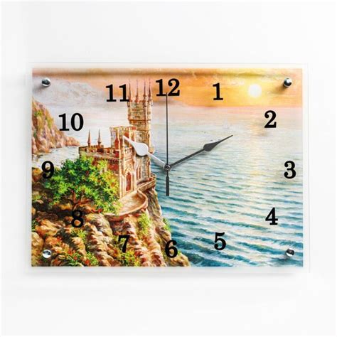 Часы настенные серия Город Ласточкино гнездо 30х40 см микс купить по низкой цене в