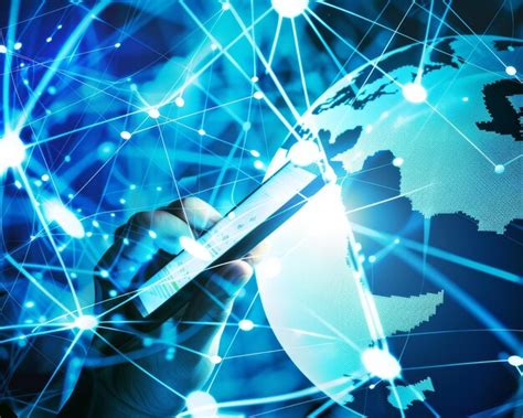 Global Communication Map Binary Smartphones And Globe Connections In Internet Business World