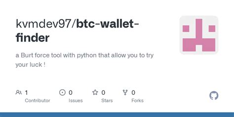 Github Kvmdev Btc Wallet Finder A Burt Force Tool With Python That
