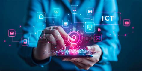 Corporate Professional Interacting With Ict Information And
