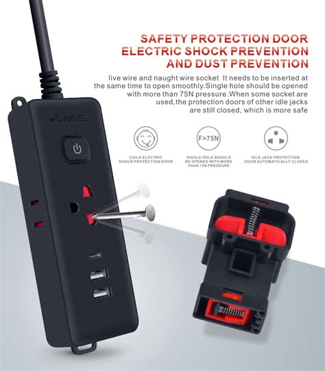 Nss Multi Function Socket Extension Outlet With Switch Usb Cable Socket Power Extension Sockets