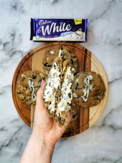 Cadburys White Chocolate Oreo Stuffed Cookies Gills Bakes And Cakes