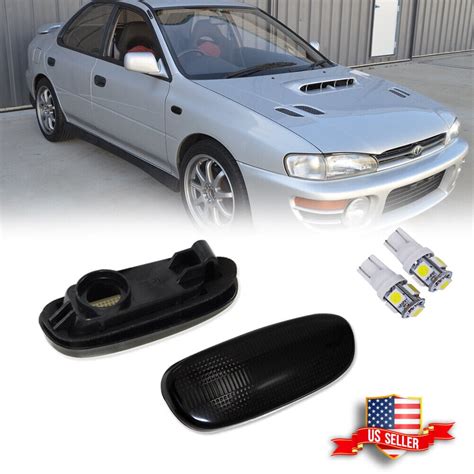GTINTHEBOX JDM Smoked White LED Side Marker Signal Lights For 1993 2001