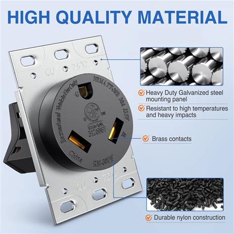 Nilight Toma De Corriente Para Autocaravana De 30 Amperios 125 V NEMA