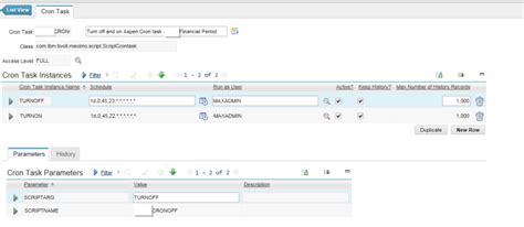 Turn Offon Cron Task By A Calendar Schedule Mastering In Maximo