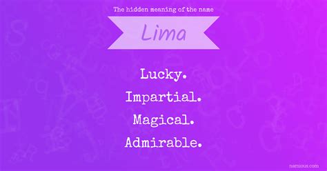 The Hidden Meaning Of The Name Lima Namious