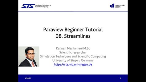Paraview Beginner Tutorial 08 Streamlines Youtube