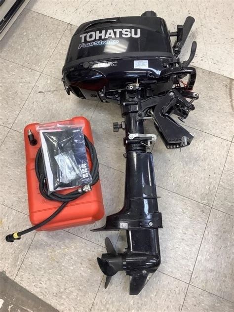 NEW TOHATSU FOUR STROKE 6 HP OUTBOARD | Live and Online Auctions on ...