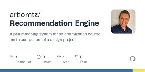 GitHub Artiomtz Recommendation Engine A Pair Matching System For An