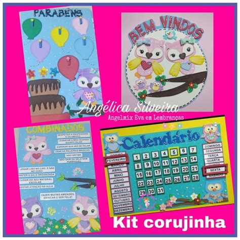 Kit Painéis Escolares Corujinha Em Eva Elo7 Produtos Especiais
