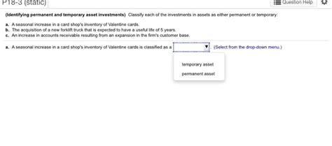 Solved P18 3 Static Question Help Identifying Permanent