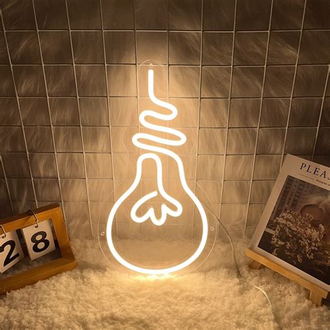 Light Bulb Neon Sign Light Bulb Decoration Led Neon Light Decoration
