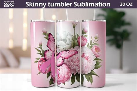 Breast Cancer Tumbler Cancer Awareness Sublimation
