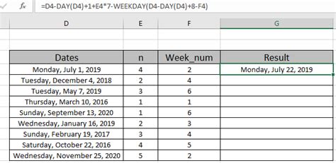 Nth Weekday Of Month In Excel