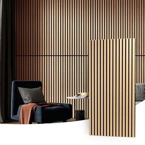 Art3d 4 Piece 3d Fluted Wood Slat Acoustic Panels，sound Absorbing Decor