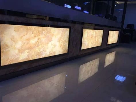 Faux Stone Translucent Backlit Resin Interior Wall Stone Vinyl Ceiling