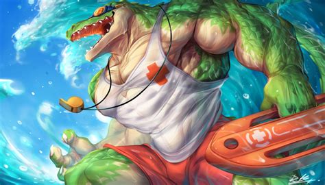 Pool Party Renekton Furry Art Anthro Furry Dream Daddy Fanart