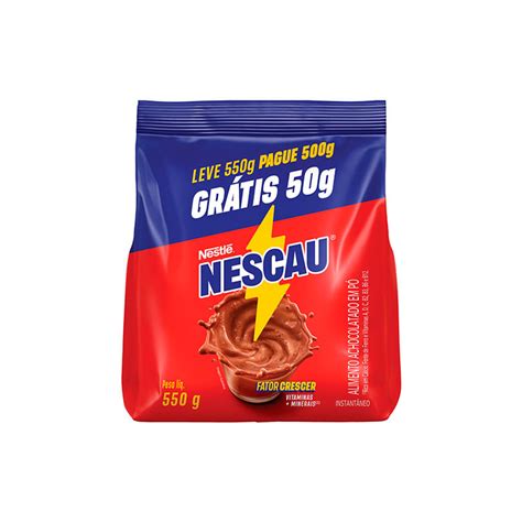 Achocolatado Nescau Em Pó Sachê Lv 550 Pg 500g Covabra