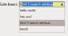 Blog Belajar HTML Input Type Search HTML