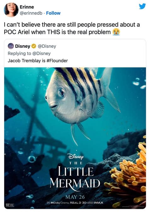 The Live Action Little Mermaid Flounder Is Getting Hilariously