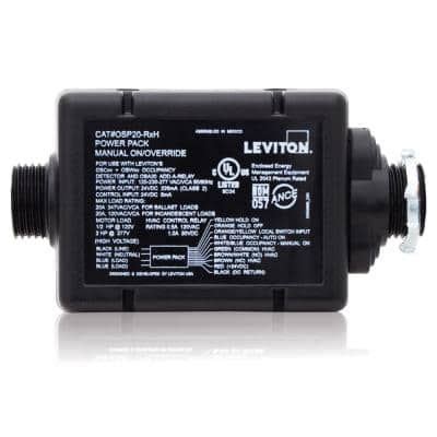 Leviton 225mA 24VDC Power Pack With Dry Contact Relay And Override